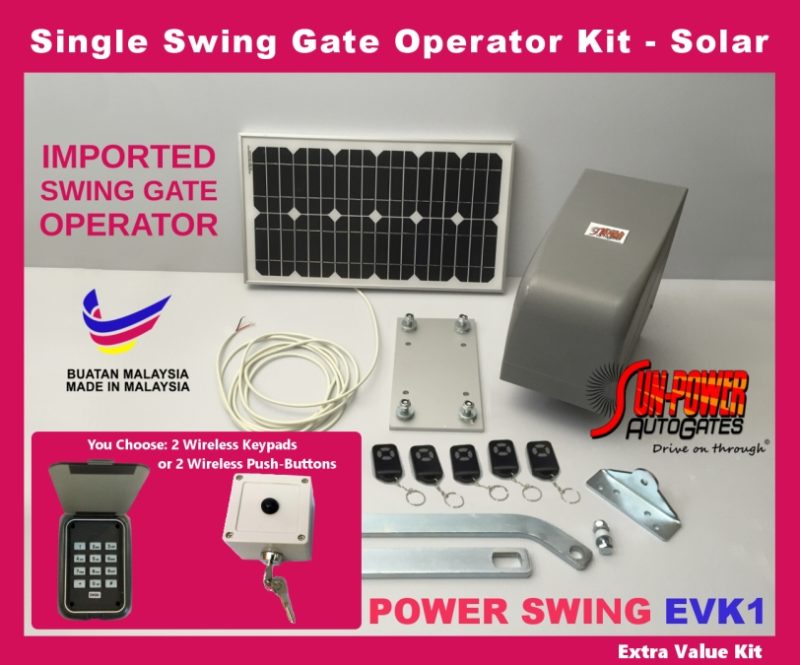 POWER SWING – Single Solar EXTRA VALUE DIY Installation Kit – Sungate ...
